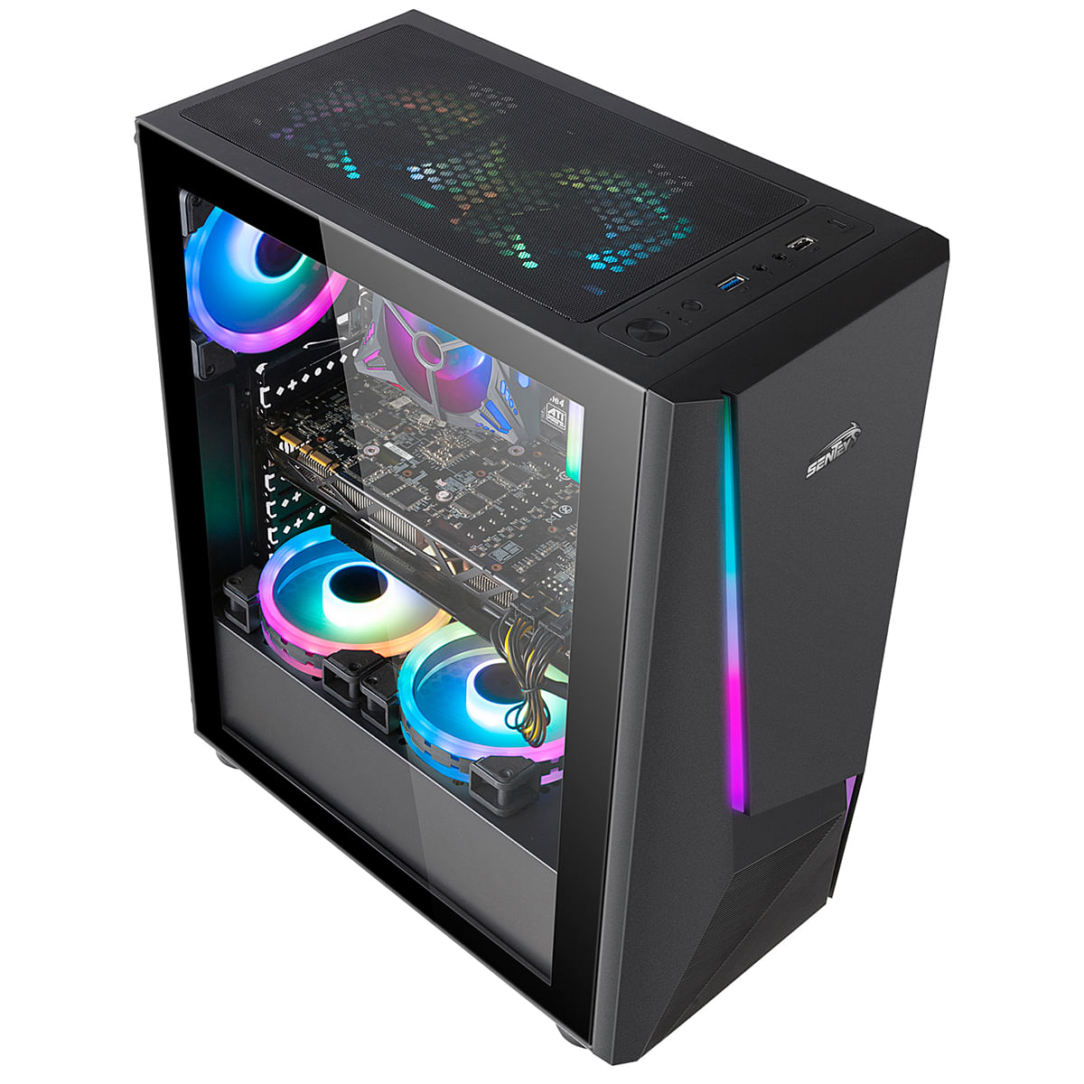 Gabinete Sentey P20 RGB - Diamond System - Diamondsystemar