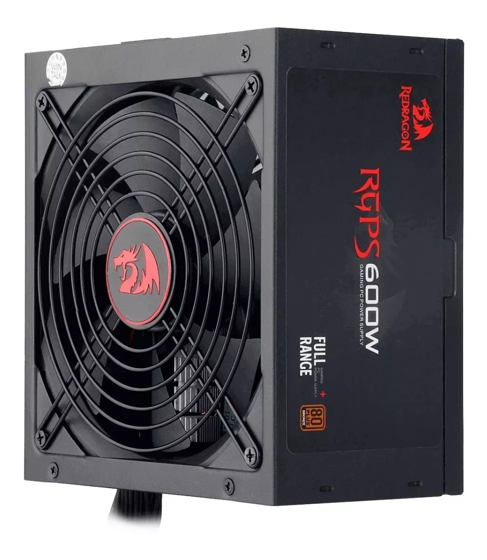 Fuente Redragon 600W GC-PS002 80 PLUS - Diamond System - Diamond System