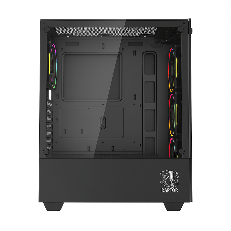 GABINETE RAPTOR SENTINEL TG MT RGB FANX4 - Diamond System - Diamond System
